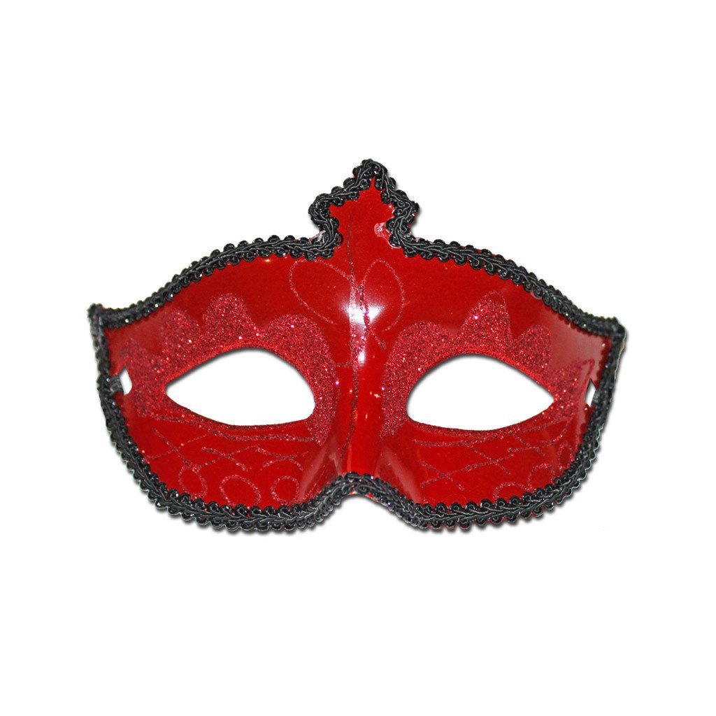 Fancy Scout Masquerade Mask Red With Black Trimming – Simply Party Supplies